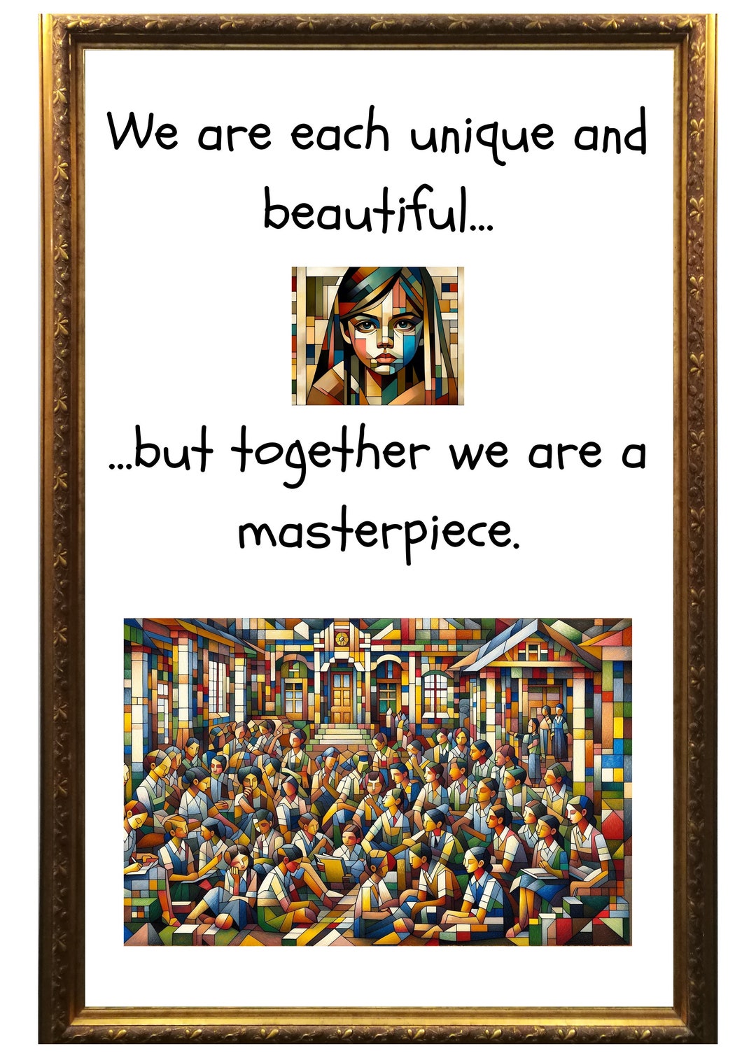Classroom Poster we Are Each Unique and Beautiful but Together We Are a ...
