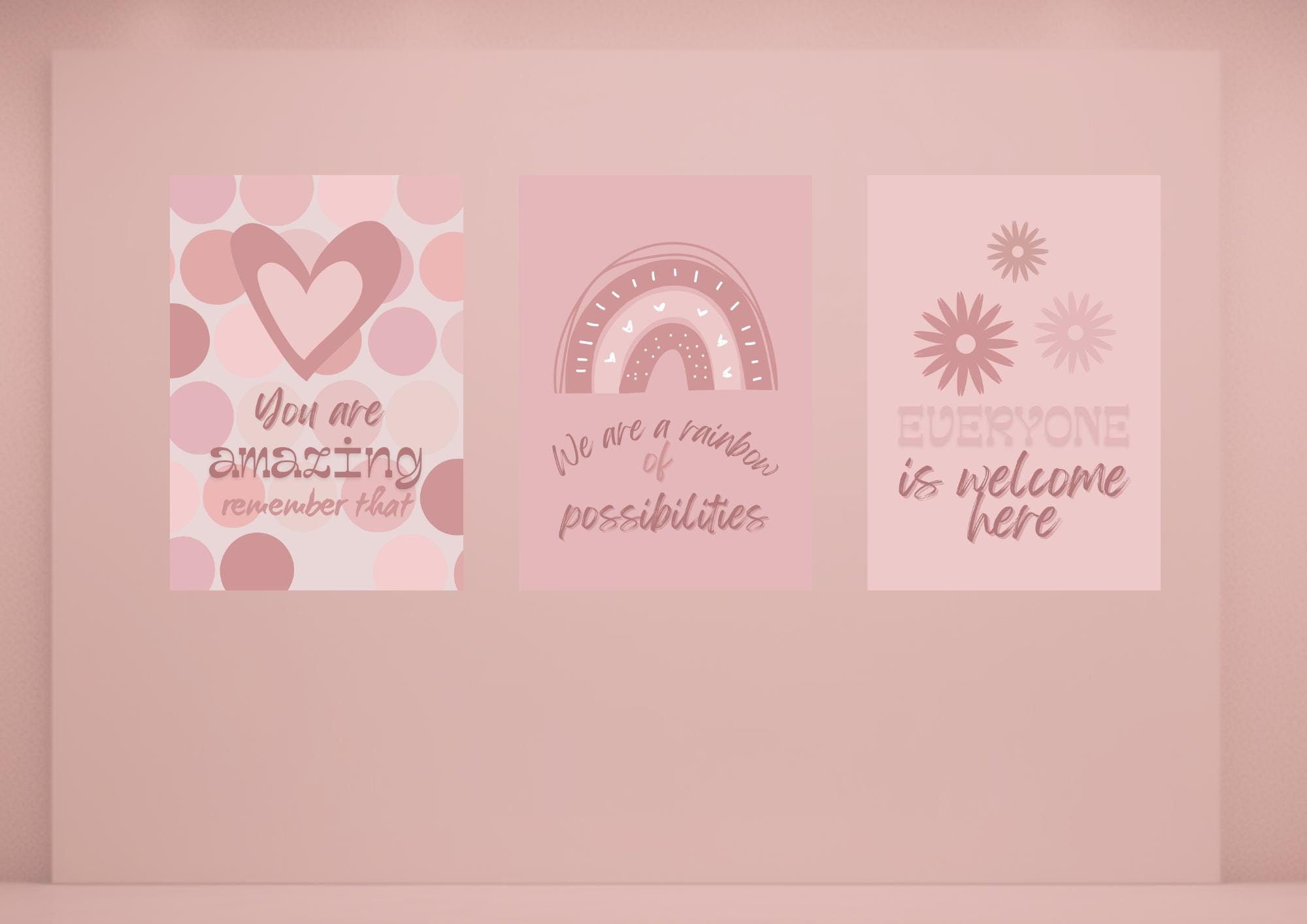 Classroom Posters “we Are a Rainbow of Possibilities” Inspirational ...