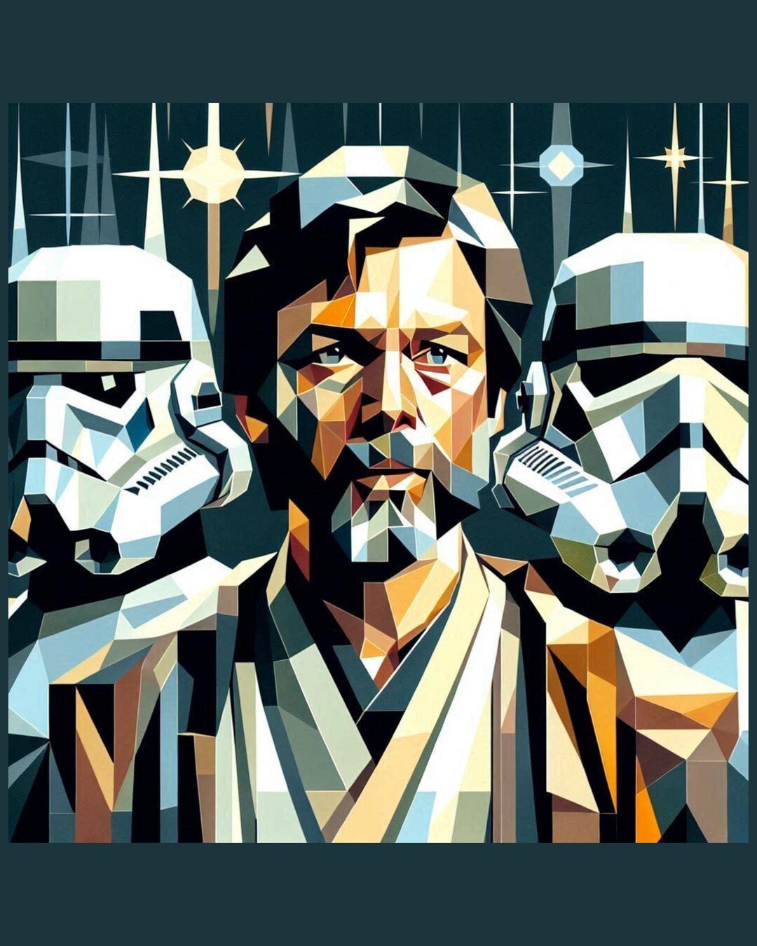 Star Wars Cubist Art, Star Wars Prints, Stars Wars Posters, A4 Digital ...