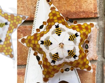 Peyote 3d Ball Pattern for Beading Beaded Icosahedron Honey 23PBL002 15 ...