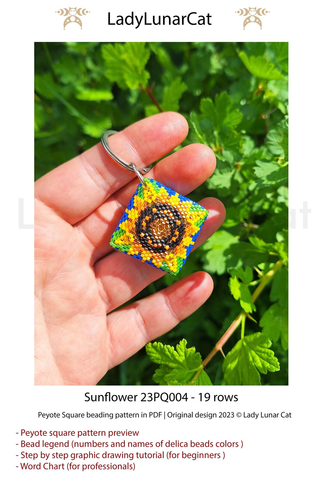 Step-by-step Peyote Square Tutorial - Sunflowers for Beading Beginners ...