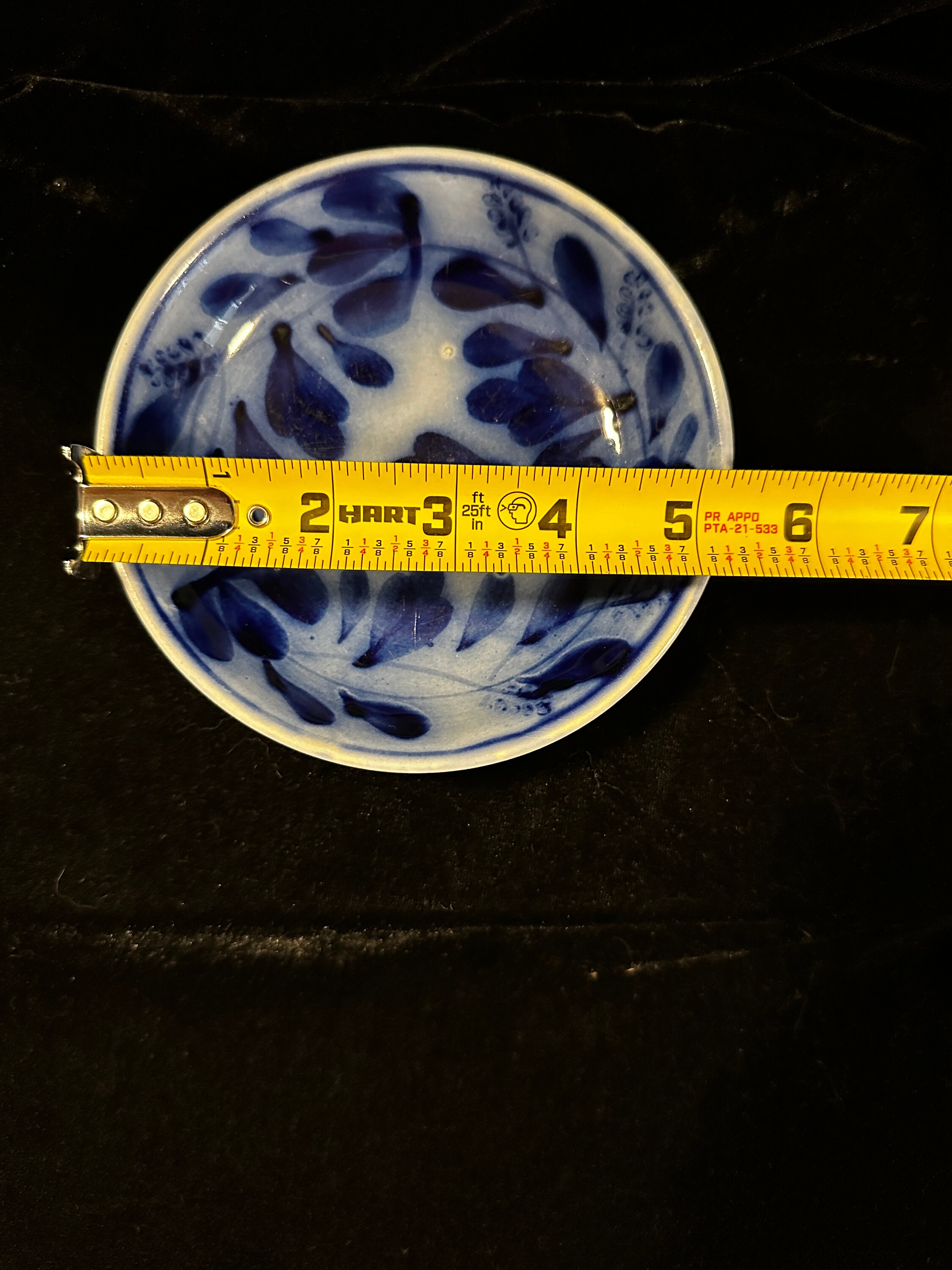 Antique Flow Blue Spinach Leaf Brushstroke Finger Bowl - Etsy