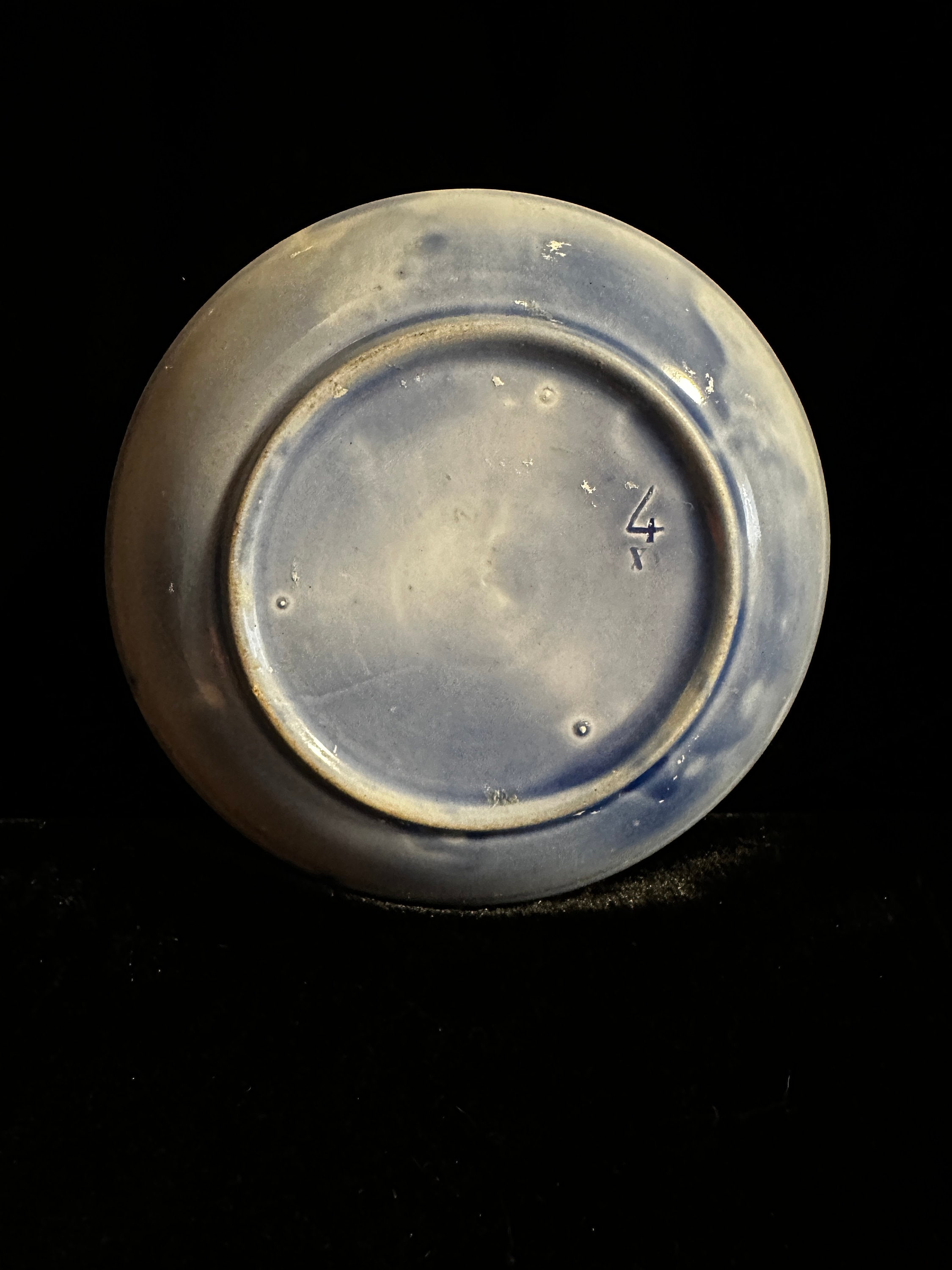 Antique Flow Blue Spinach Leaf Brushstroke Finger Bowl - Etsy