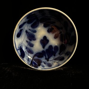 Antique Flow Blue Spinach Leaf Brushstroke Finger Bowl - Etsy