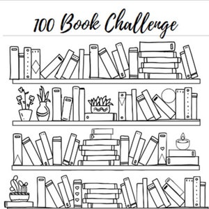 100 Book Reading Challenge Card Size 3.5 X 6 Printable & Digital School ...