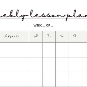 Lesson Plan Templates Daily Weekly & Monthly Planner Printable Digital ...