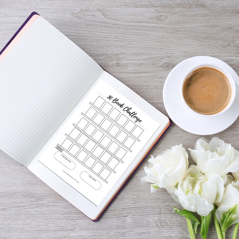 30 Book TBR Reading Challenge Printable & Edit With Goodnotes to Be ...