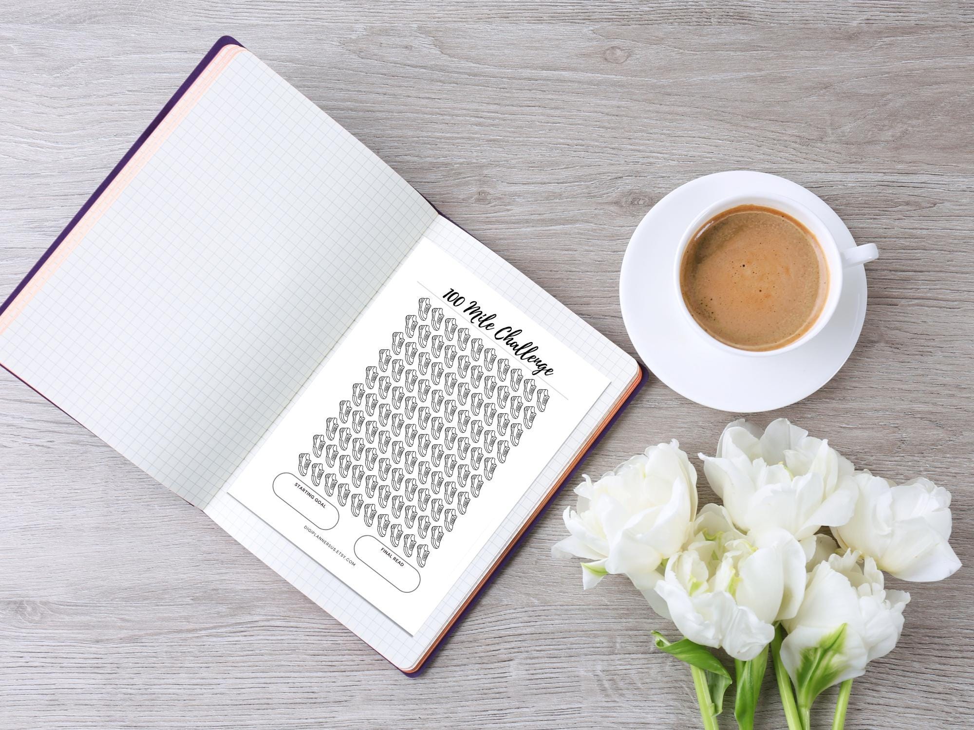 100 Mile Run Tracker Fitness Challenge Letter + A5 Printable and ...
