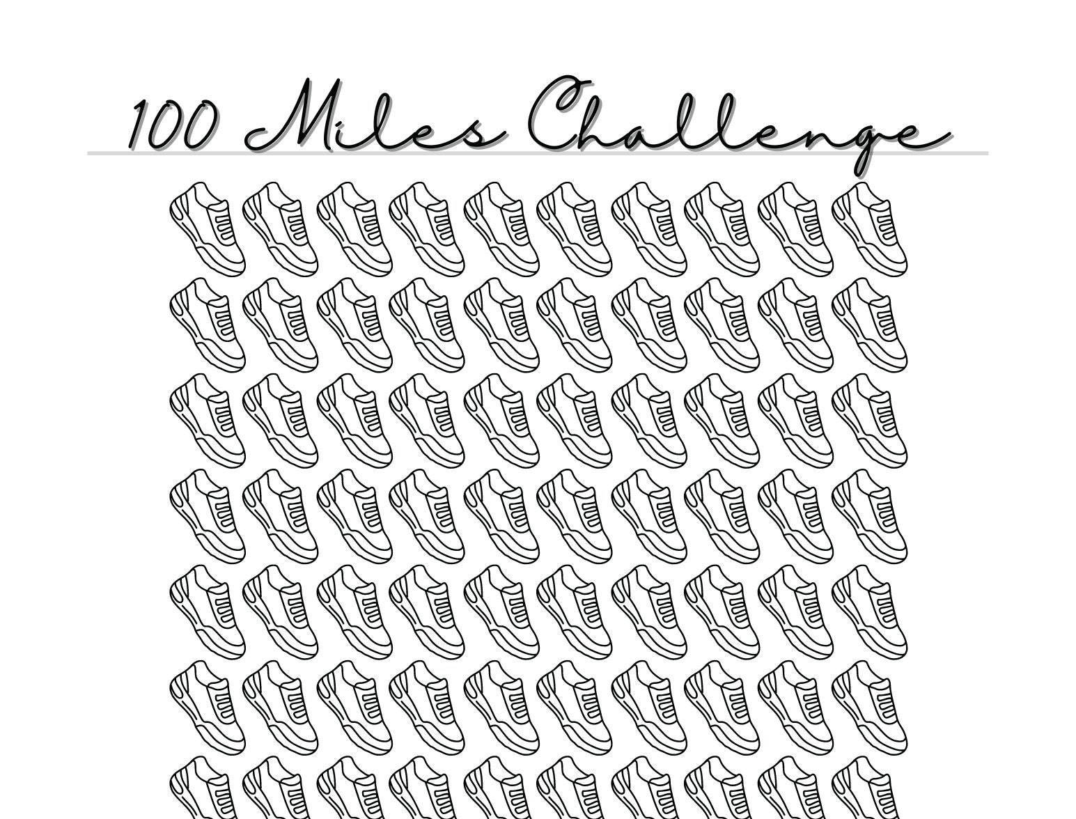 100 Mile Run Tracker Fitness Challenge Letter + A5 Printable and ...