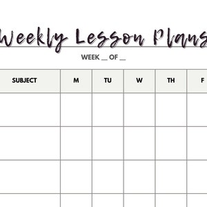 Lesson Plan Templates Daily Weekly & Monthly Planner Printable Digital ...