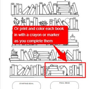 100 Book Reading Challenge Card Size 3.5 X 6 Printable & Digital School ...