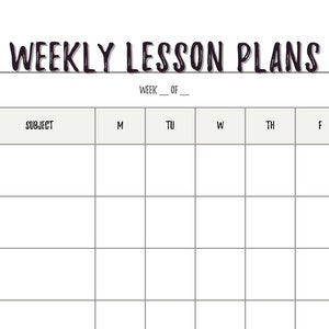 Lesson Plan Templates Daily Weekly & Monthly Planner Printable Digital ...
