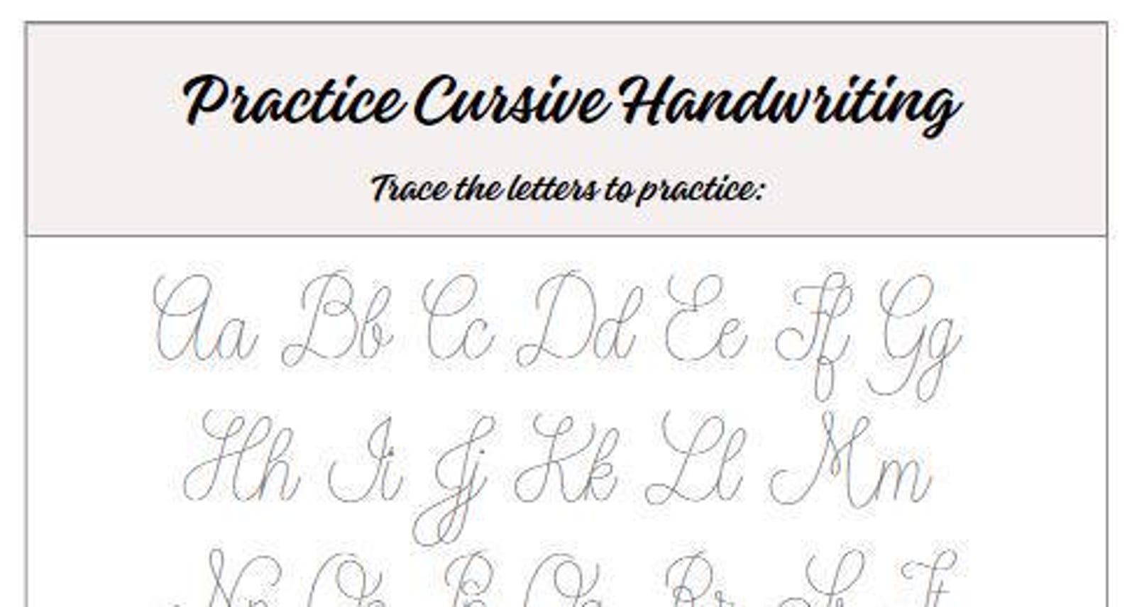 Cursive Writing Templates Planner Printable Digital Homeschool Teacher ...