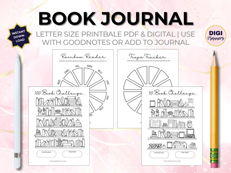 All-in-one Book Journal & Reading Tracker for Teachers Kids Parents and ...