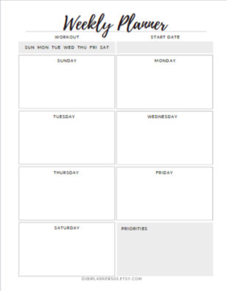 Undated Planner Bundle US Letter A4 Fillable Printable & Digital ...