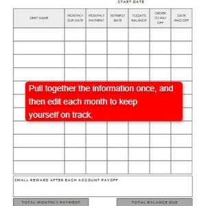 Debt Payoff Tracker Template Printable + Digital Budget Debt Free ...