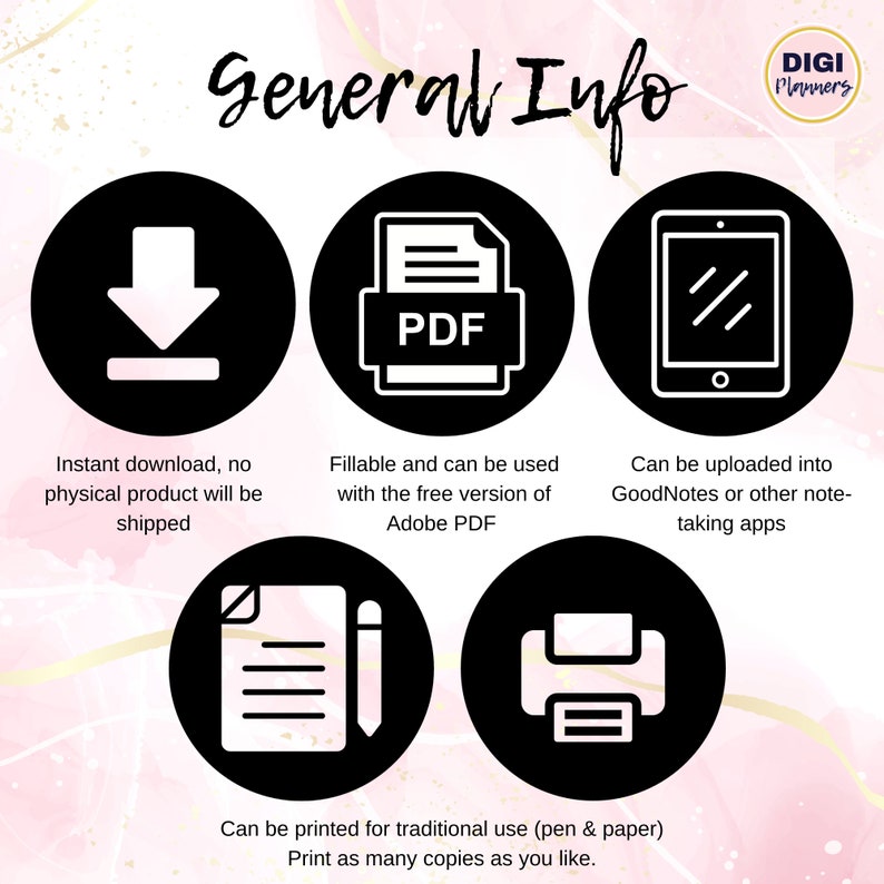 100 Book Reading Challenge Letter Size Printable & Goodnotes School ...