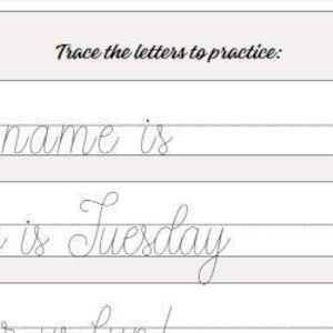 Cursive Writing Templates Printable Digital Download Homeschool Teacher ...