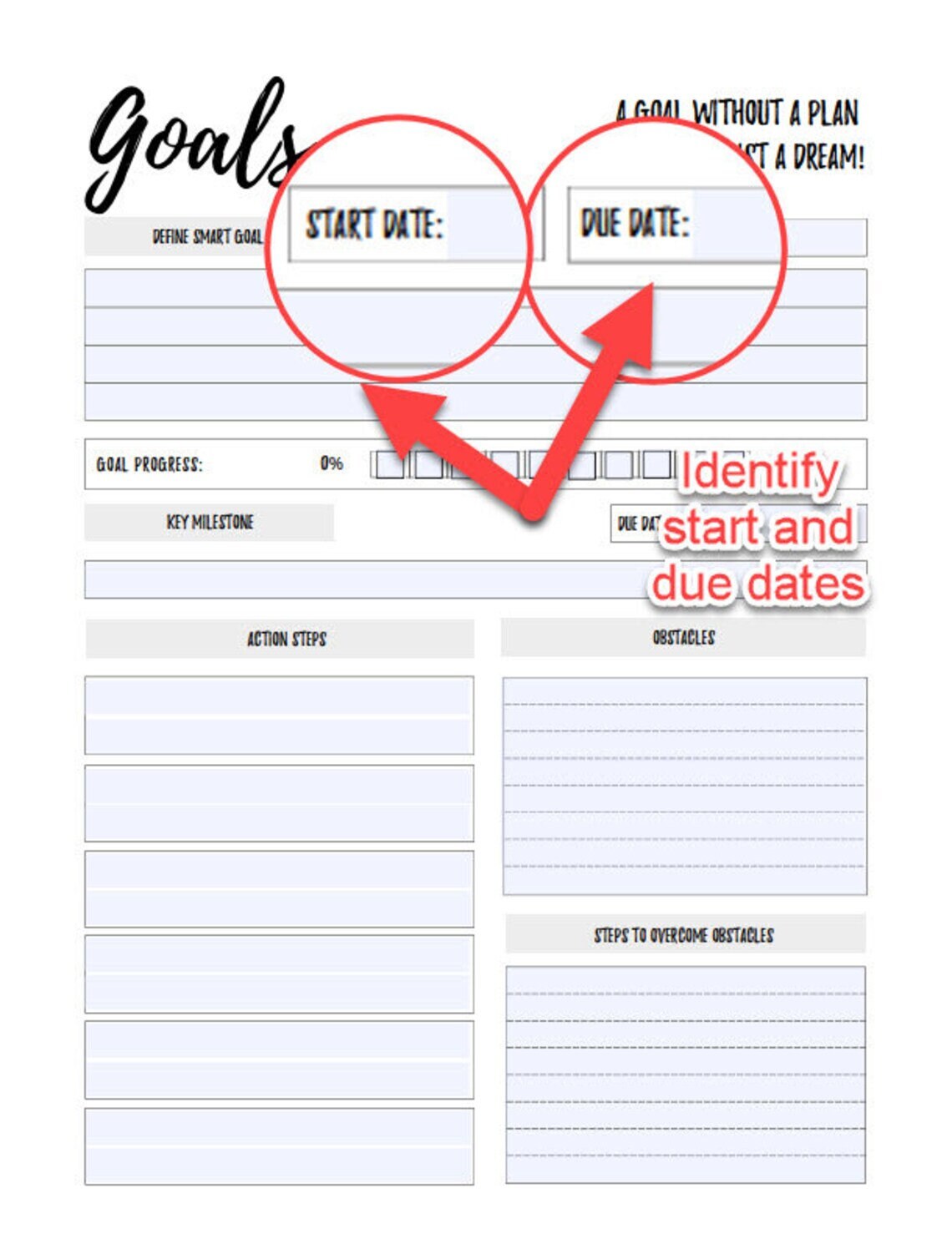 Ultimate FILLABLE Goal Planner Tracker Identify Action Steps Progress ... Ultimate FILLABLE Goal Planner Tracker Identify Action Steps Progress ...