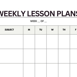 Lesson Plan Templates Daily Weekly & Monthly Planner Printable Digital ...