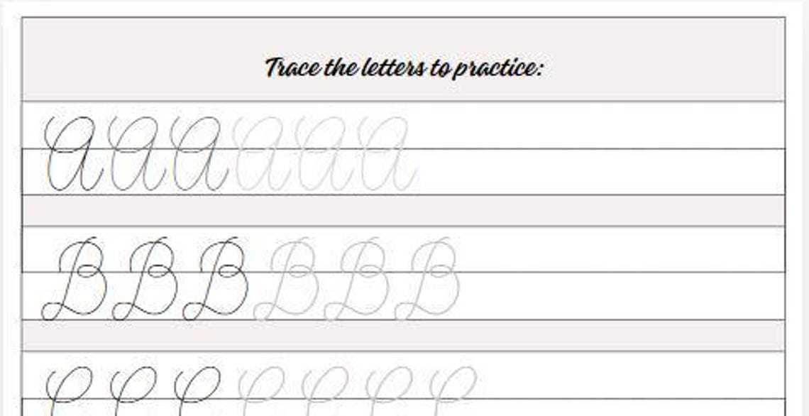 Cursive Writing Templates Printable Digital Download Homeschool Teacher ...