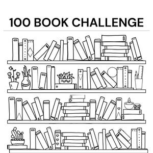 100 Book Challenge 8x11 Reading Challenge Printable & Digital School ...