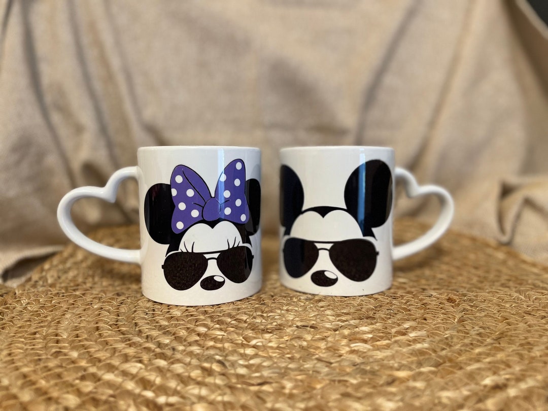 Mickey and Minnie Mouse Cups - Etsy