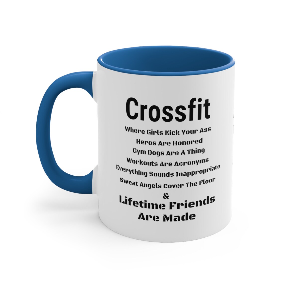 Crossfit - Lifetime Friends Are Made - Accent Coffee Mug, 11oz - Etsy ...