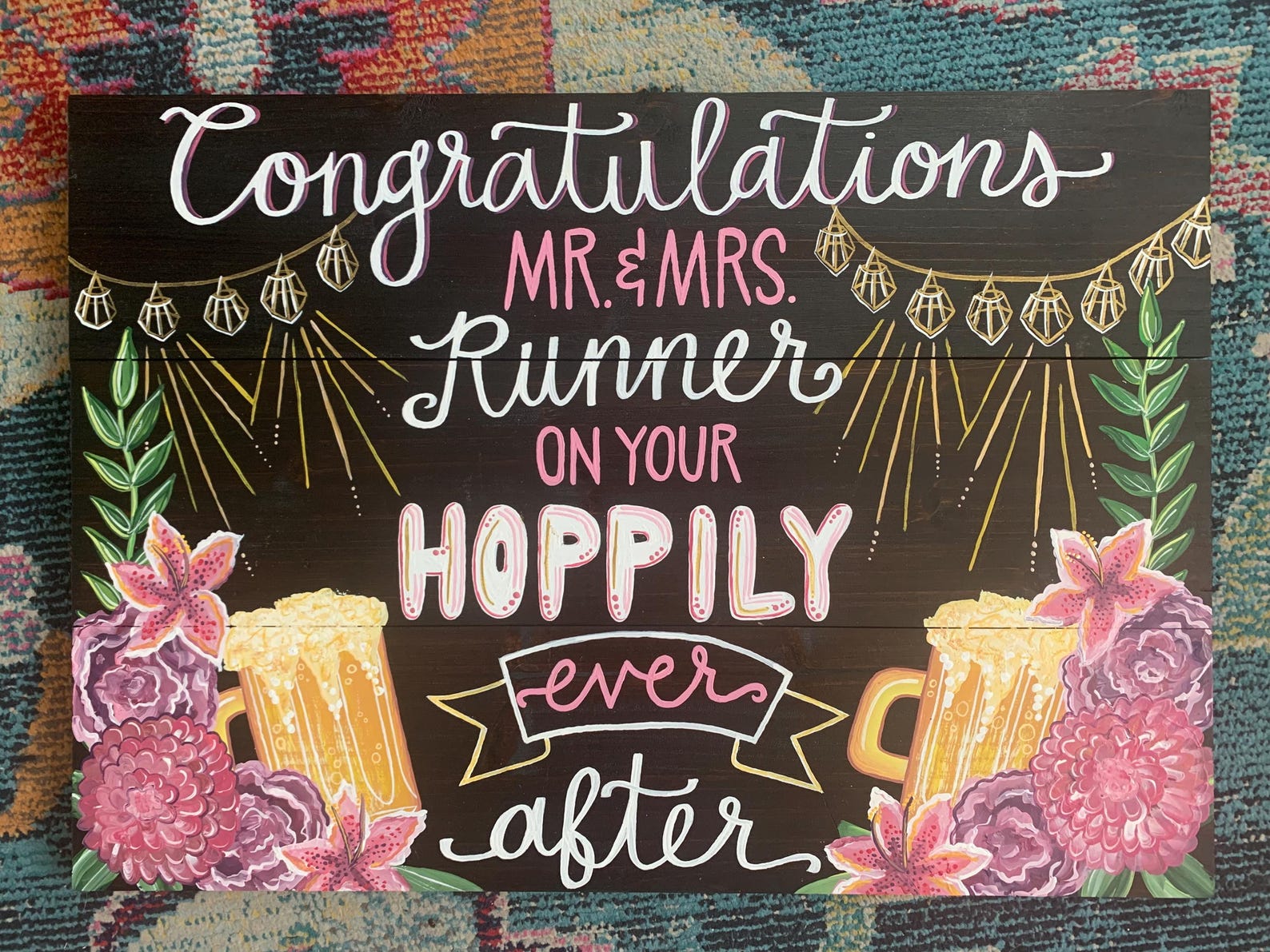 Custom Hand-painted Wedding Sign: Personalized Rustic Decor - Etsy