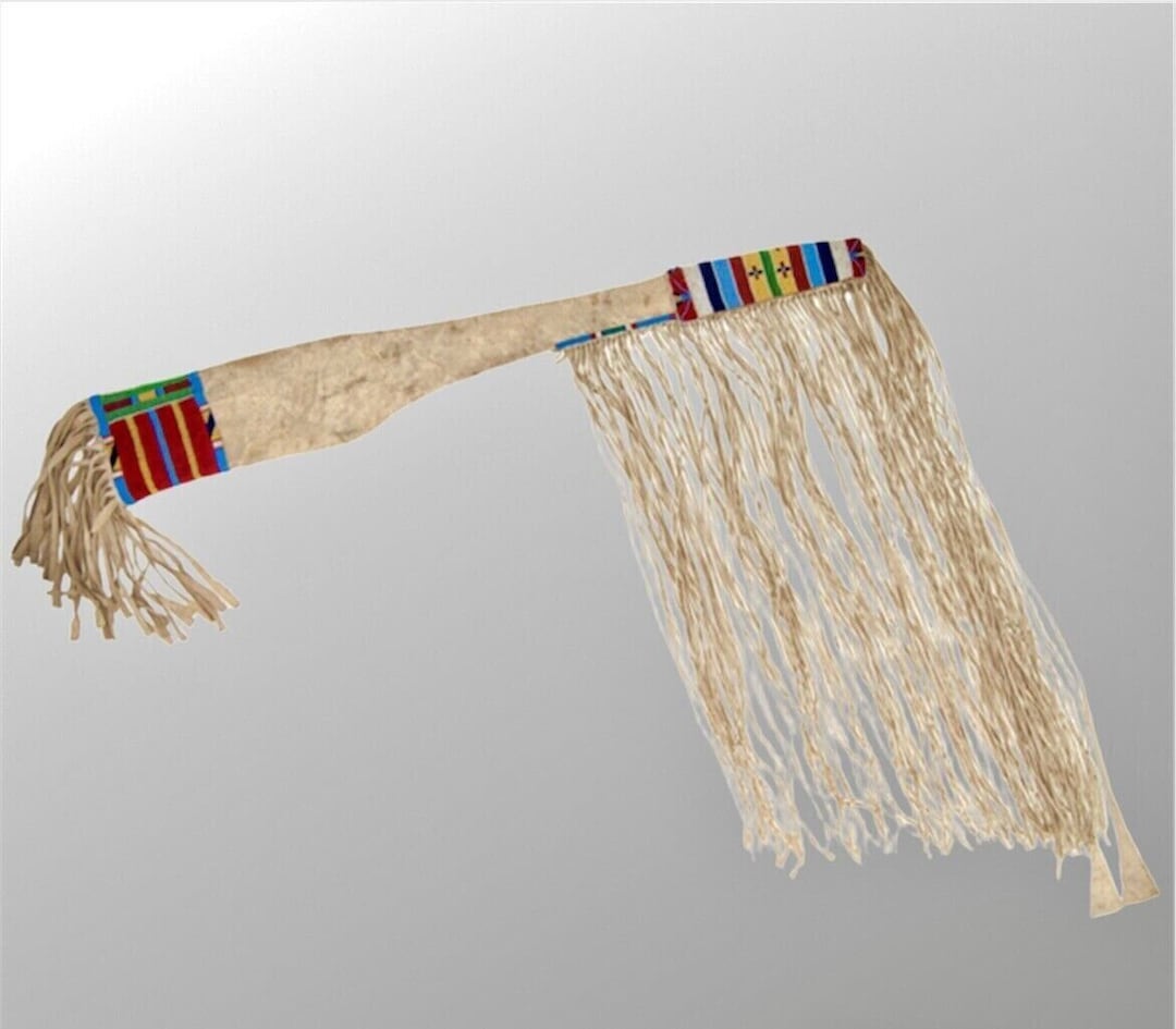 3260 Rifle Scabbard Beaded Gun Cover Native American Indian Sioux Hide ...