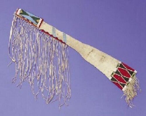 3260 Rifle Scabbard Beaded Gun Cover Native American Indian Sioux Hide ...