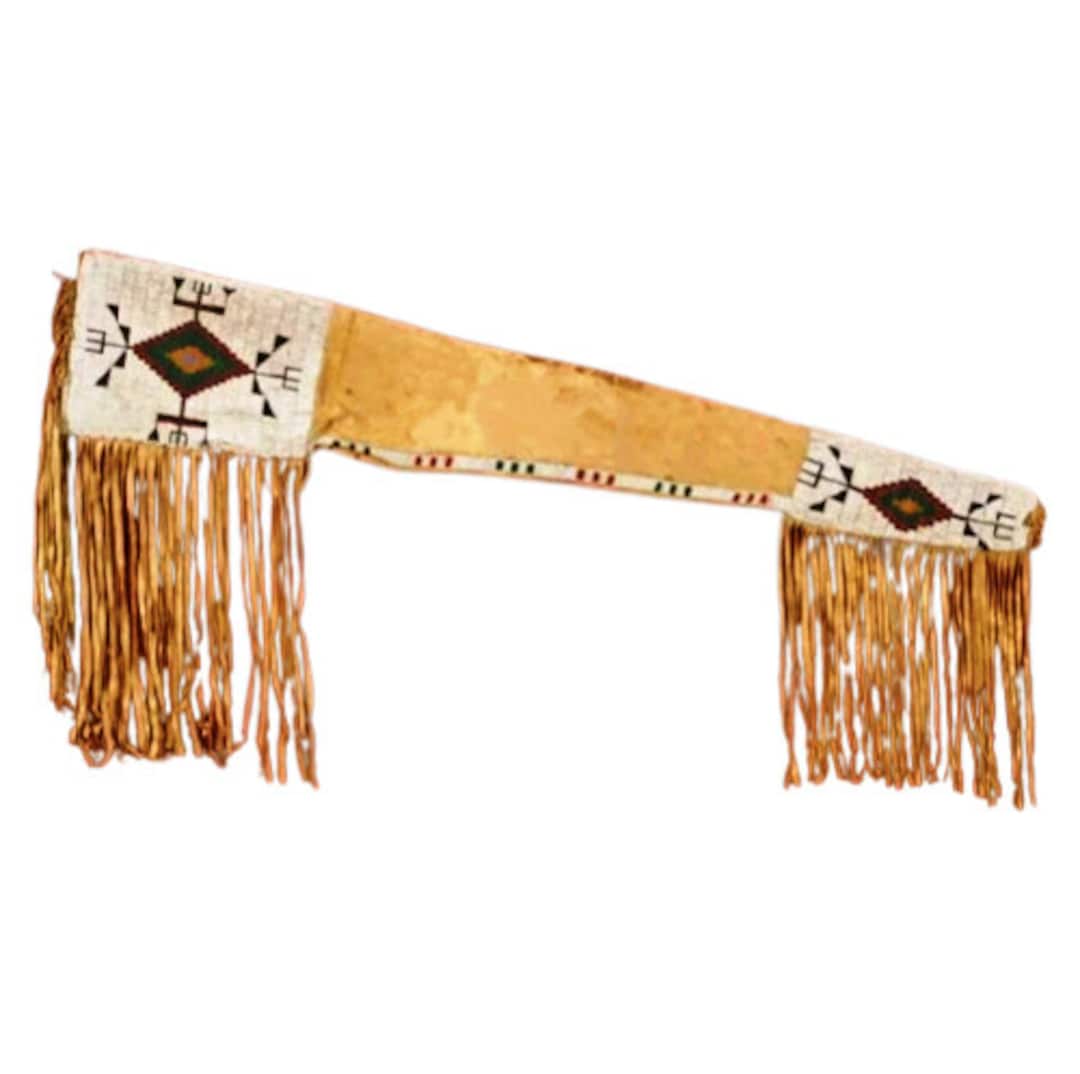 3260 Rifle Scabbard Beaded Gun Cover Native American Indian Sioux Hide ...
