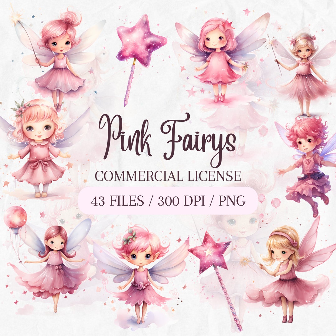 Watercolour Pink Fairy Clipart 43 PNG, Fairies Png, Fantasy Art, Fairy ...
