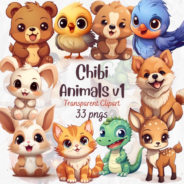 Chibi Animals - Etsy