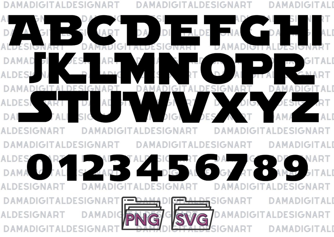 STARWARS FONT SVG, Star Wars Svg, Star Wars Aplhabet Svg, Font Svg ...
