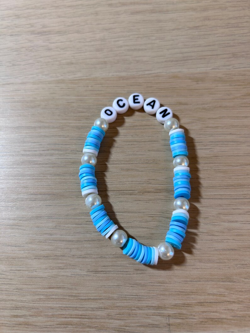 Ocean Clay Bead Bracelet - Etsy