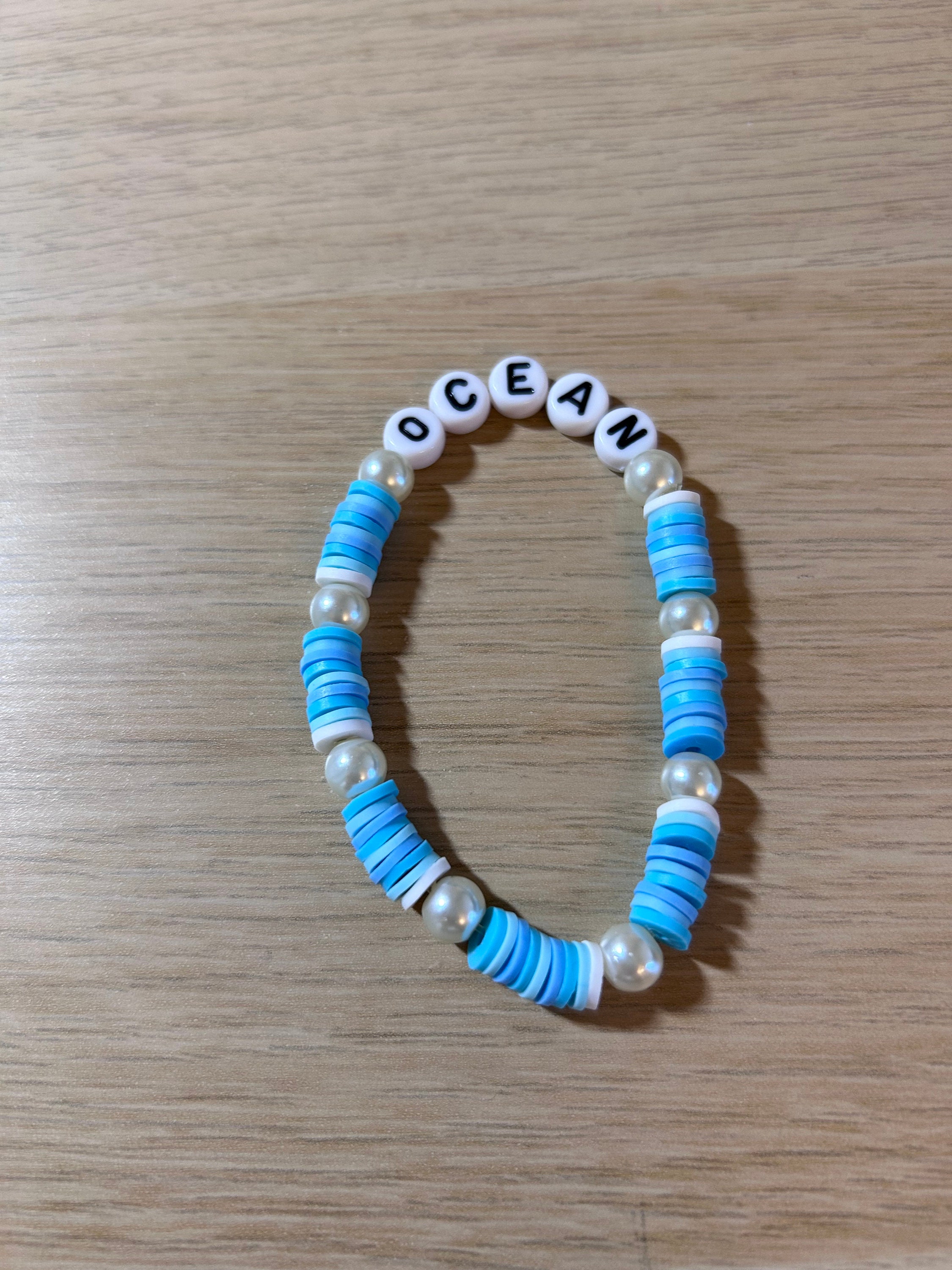 Ocean Clay Bead Bracelet - Etsy
