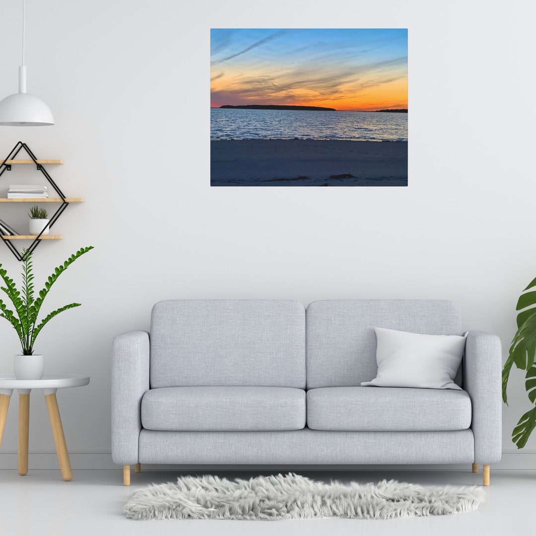 Wellfleet Sunset Canvas Wall Art, Cape Cod Winter Sunset, Jeremy Point ...