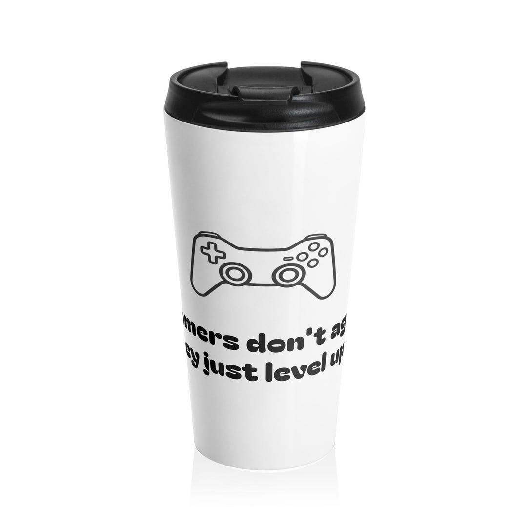 Gamer Travel Mug Insulated Coffee Cup Funny Gamer Gift Video Game ...