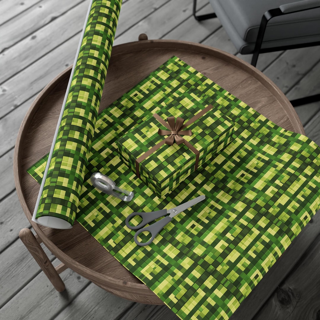 Themed Wrapping Paper Perfect for Minecraft Fans Video Game Gift Wrap ...
