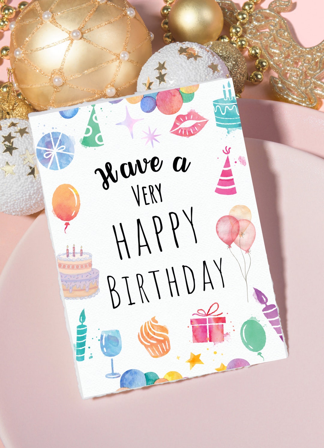 Have a Very Happy Birthday, Birthday Card Printable, Printable Card ...