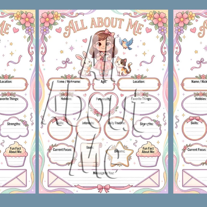 All About Me Worksheet: First Day of School Activity (printable PDF ...