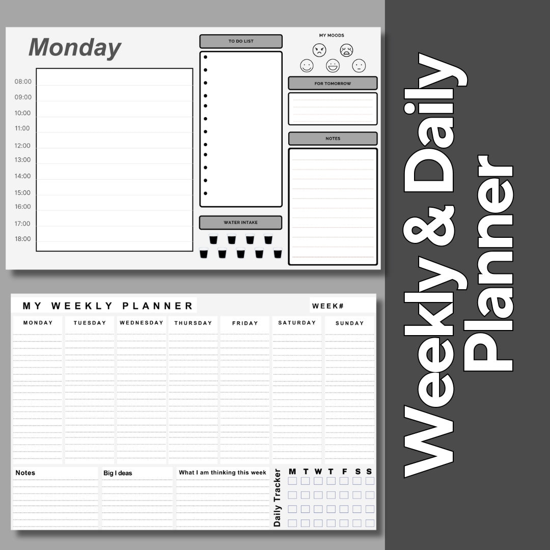 11x17 Weekly & Daily Planner Printable: Task Schedule (digital Download ...