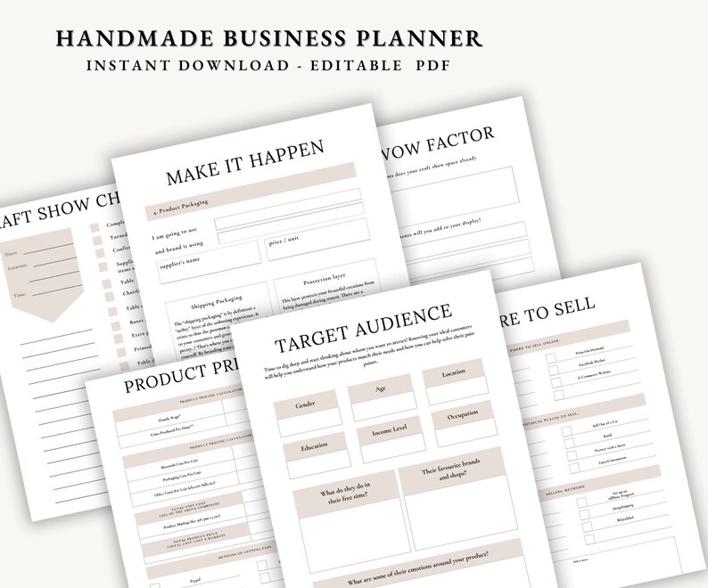 Handmade Business Planner Craft Planner for Handmade Craft Journal for ...