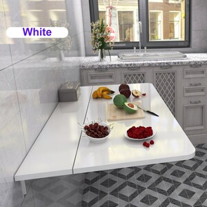 Wall Mount Folding Kitchen Table Small Space Foldable Table - Etsy Canada