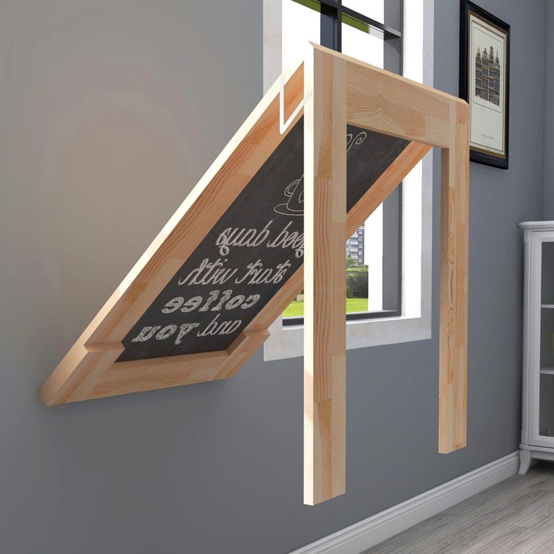 Solid Wooden Wall Mounted Folding Frame Table,folding Kitchen Table ...