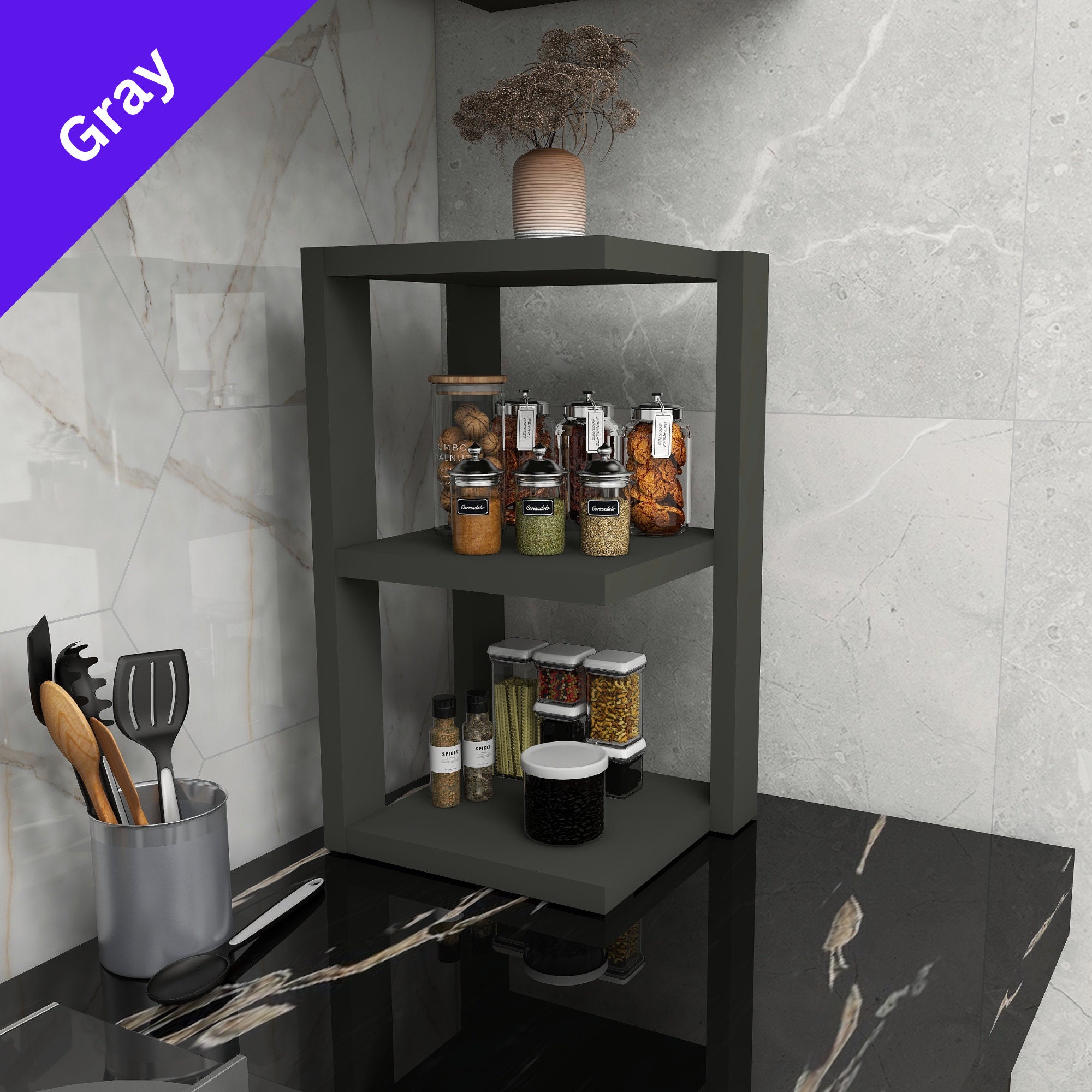 Kitchen Countertop Shelfkitchen Shelf for Spiceskitchen - Etsy