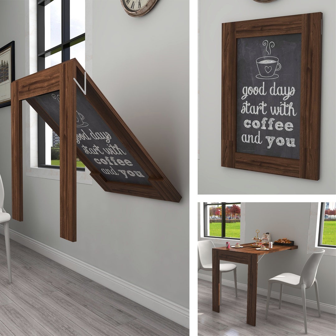 Wall Mounted Folding Frame Table Folding Kitchen Table - Etsy UK