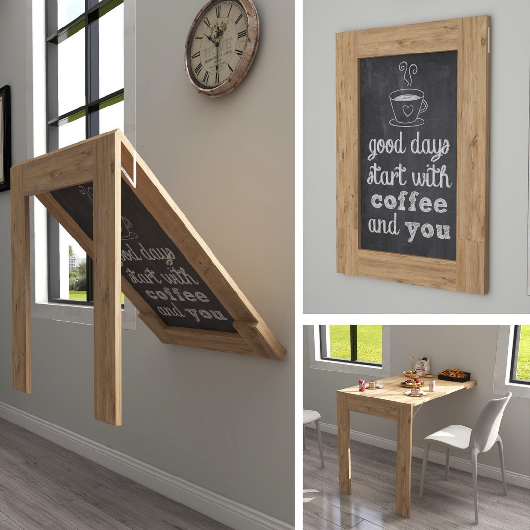 Wall Mounted Folding Frame Table Folding Kitchen Table - Etsy UK