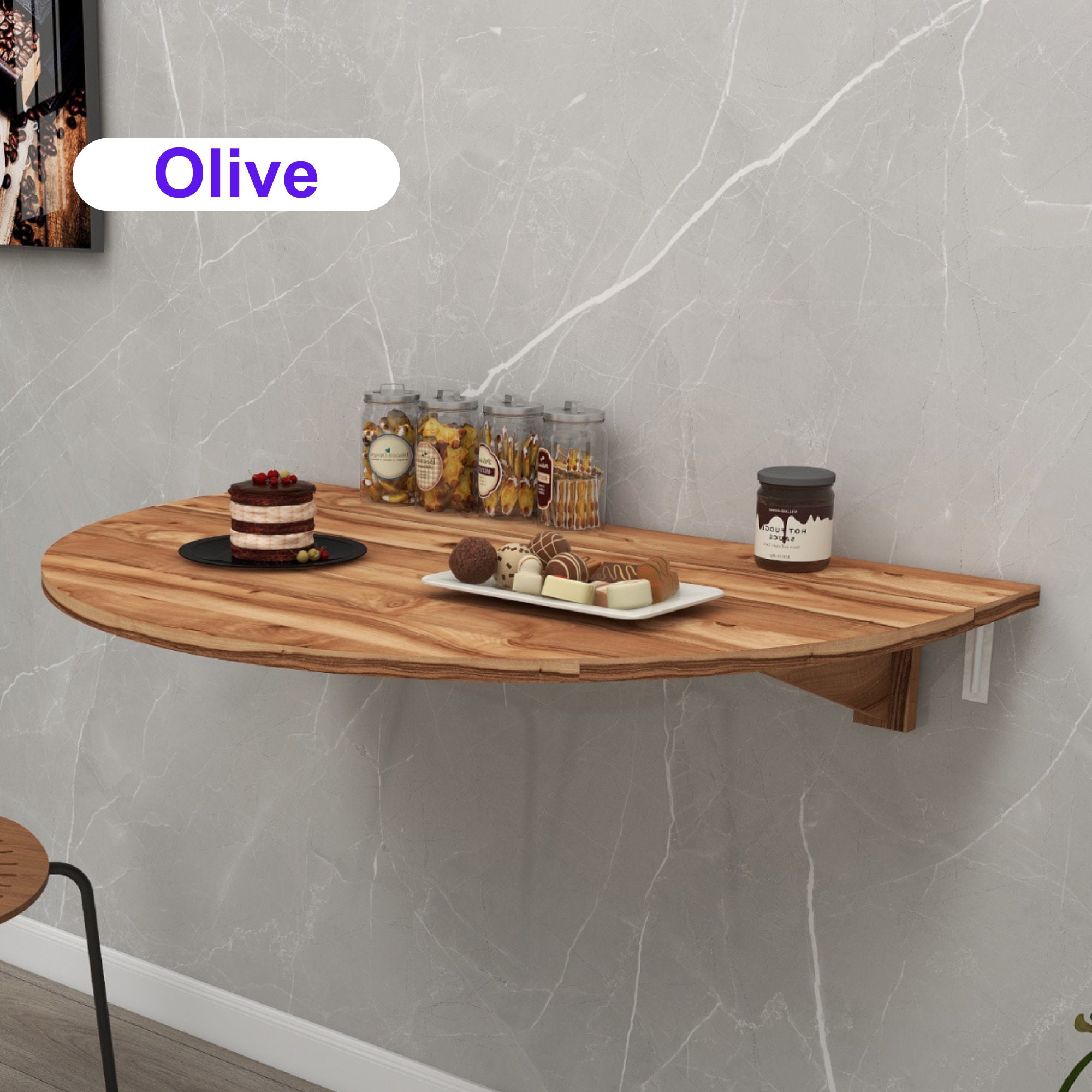 Wall Mount Kitchen Folding Table Space Saving Table Murphy - Etsy UK